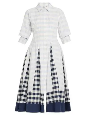 Simkhai Jazz Pintuck Midi Dress - Periwinkle Sky Multi