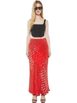 MARIA CHER Alice Long Skirt Zarate - Red