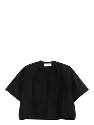 YVES SALOMON Poplin Shirt - Black
