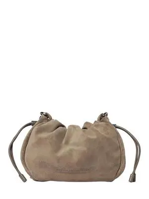 Brunello Cucinelli Suede Bucket Bag - Brown