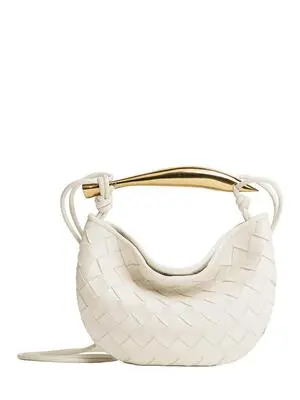 Bottega Veneta Baby Sardine Intrecciato Cross-Body Bag Chalk