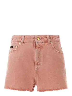 Dolce & Gabbana High-waisted Denim Shorts - Pink