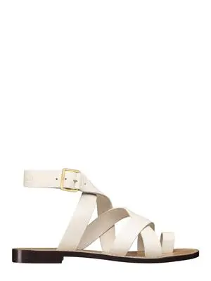 DIOR Dior Sun Leather Flat Sandals