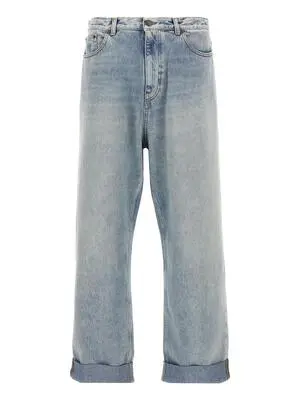 Valentino Garavani Turn-up Jeans - Light Blue
