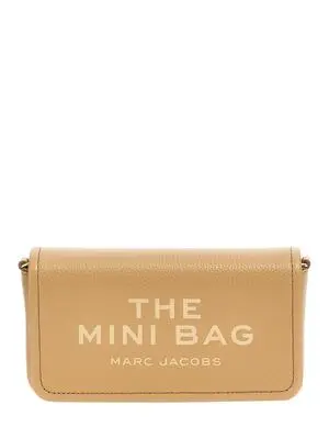 Marc Jacobs Marc Jacobs 'The Leather Mini Bag' Crossbody Bag Beige