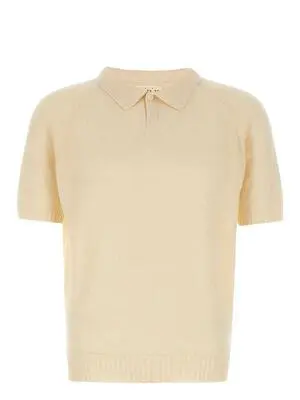 MA'RY'YA Bouclé Polo Shirt - White