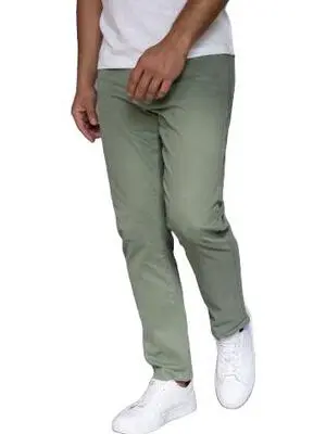 PETER MANNING Italian 5-pocket Stretch Cotton Pants - Sage