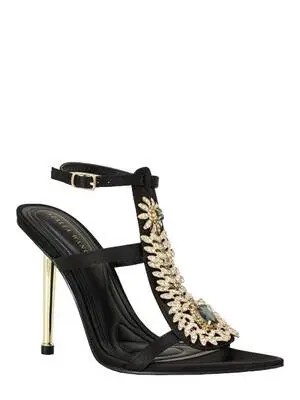 AZALEA WANG Wyatt Ankle Strap Sandal - Black