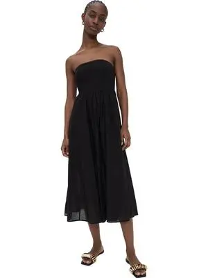 Playa Lucila Strapless Midi Dress - Black