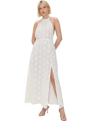 Sundress Sauvane Dress - Eyelet Flowers White