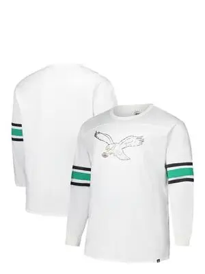 '47 Philadelphia Eagles Big & Tall Premier Brex Long Sleeve T-shirt - White