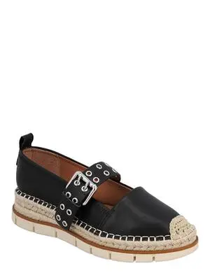 Mia MIA Valri Espadrille Mary Jane Flat Black