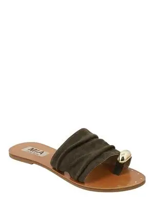 Mia MIA Limited Edition Tiffani Slide Sandal Khaki