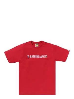 A BATHING APE Logo Tee - Red
