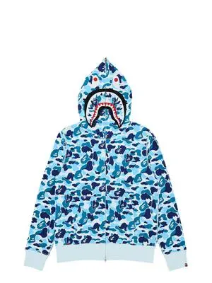 A BATHING APE BAPE ABC Camo Shark Full Zip Hoodie Blue