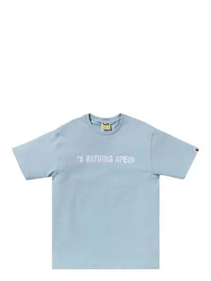 A BATHING APE Logo Tee 'sax - Blue