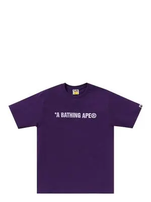 A BATHING APE Logo Tee - Purple