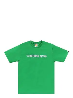 A BATHING APE A Bathing Ape Logo Tee 'green' Green