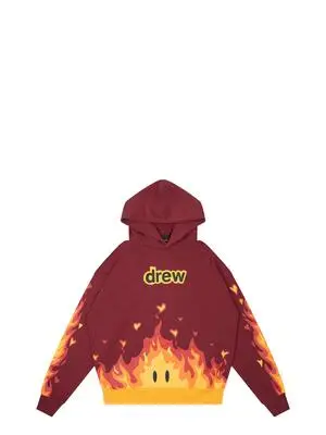 Drew House Drew House Secret Fire Oversized Hoodie Red
