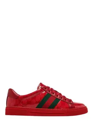 Gucci Gucci Ace GG Crystal Sneakers Red