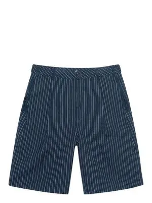 StÜssy Wrinkled Stripe Pleated Short - Blue