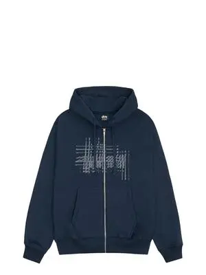 StÜssy Refracted Zip Hoodie - Blue