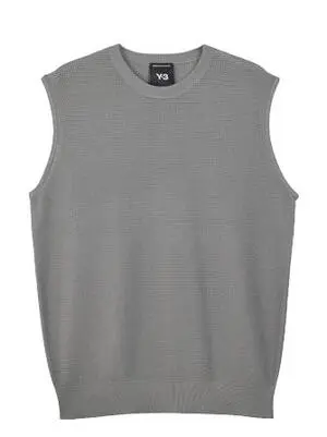 Adidas Y-3 Graphic Knit Vest - Charcoal Solid Grey