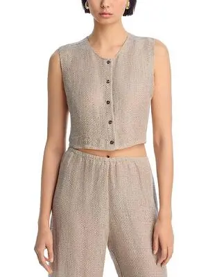 LESET Stella Crewneck Vest - Dune