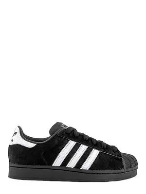 Adidas Superstar Ii Pony-hair Leather Low-top Trainers - Core Black Pony