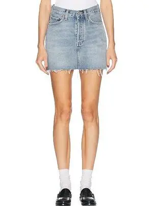 AGOLDE V-waist Mini Denim Skirt - Force