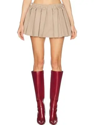 Alexander Wang Pleated Workwear Mini Skirt - Khaki