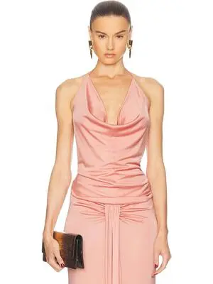 TOM FORD Cowl Collar Tank Top - Dark Antique Pink