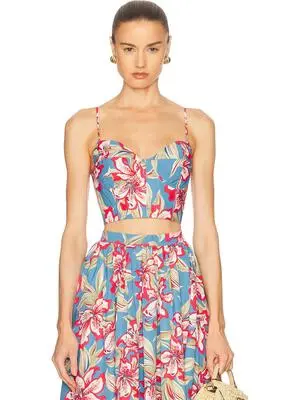 Polo Ralph Lauren Sleeveless Bustier Top - Royal Bloom