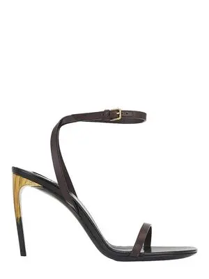 Saint Laurent Saba Sandal - Ultra Dark Brown