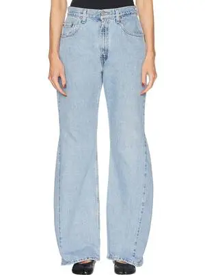 ALIGRACE Vintage Ultra Wide Leg Jeans - Light Medium