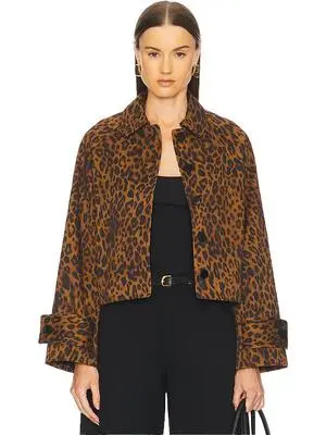 L'academie By Marianna Reese Jacket - Brown Leopard