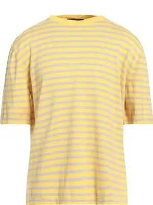 LARDINI Striped Cotton Sweater - Yellow