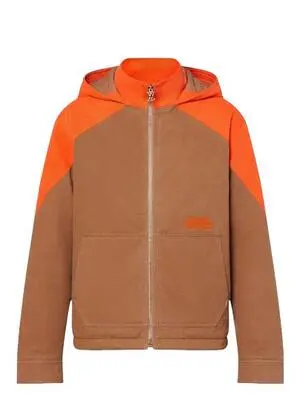 LOUIS VUITTON Hooded Padded Denim Jacket - Orange/brown