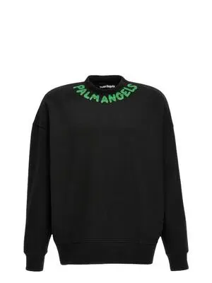 Palm Angels Seasonal Logo Sweatshirt - Black/green