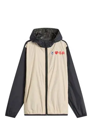 Play Comme Des Garcon X K-way Colour Block Jacket - Beige