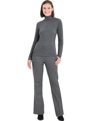 Natori Layering Jersey Turtleneck Top - Gray