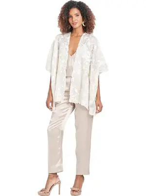 Natori Couture Piña Embroidered Jacket - Neutral