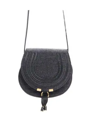 Chloé Small Marcie Woven Crossbody Bag - Black