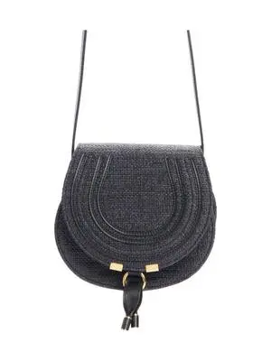 Chloé Small Marcie Woven Crossbody Bag - Black