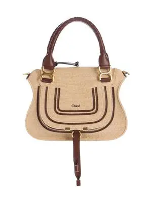 Chloé Marcie Woven Satchel - Hot Sand