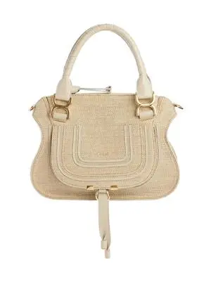 Chloé Marcie Woven Satchel - Smoky Beige