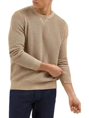 Wrangler Wrangler Honeycomb-Stitch Cotton Crewneck Sweater Timberwolf