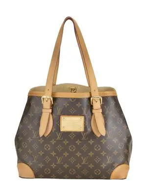 LOUIS VUITTON Monogram Canvas Hampstead Tote - Brown