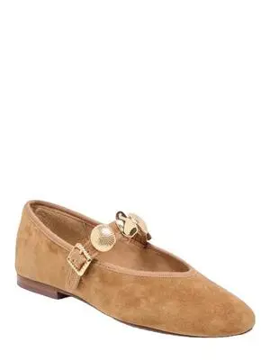 Dolce Vita Relan Mary Jane Ballet Flat - Light Brown Suede