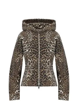 GANNI Animalier Hoodie - Brown